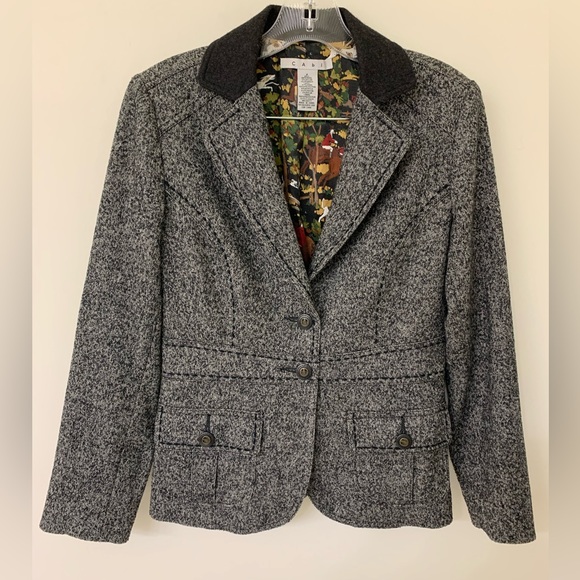 CAbi | Jackets & Coats | Preowned Cabi Size 2 Jacket Grayblack With ...